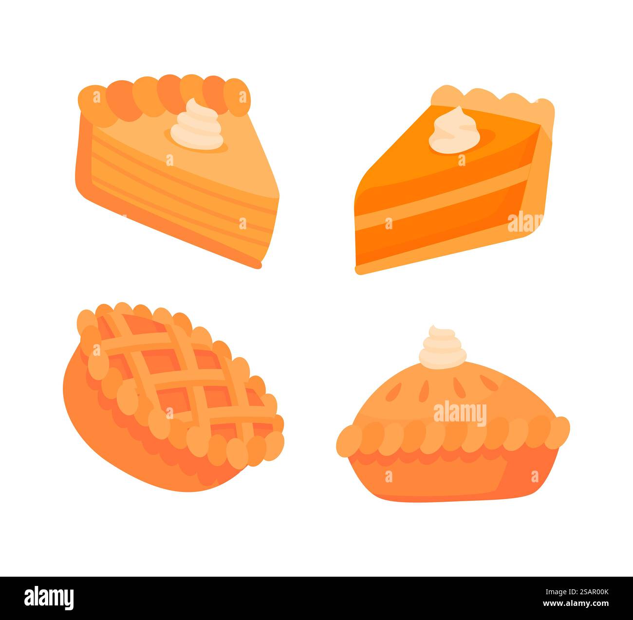 Fresh sweet pie isolated Stock Vector Images - Alamy