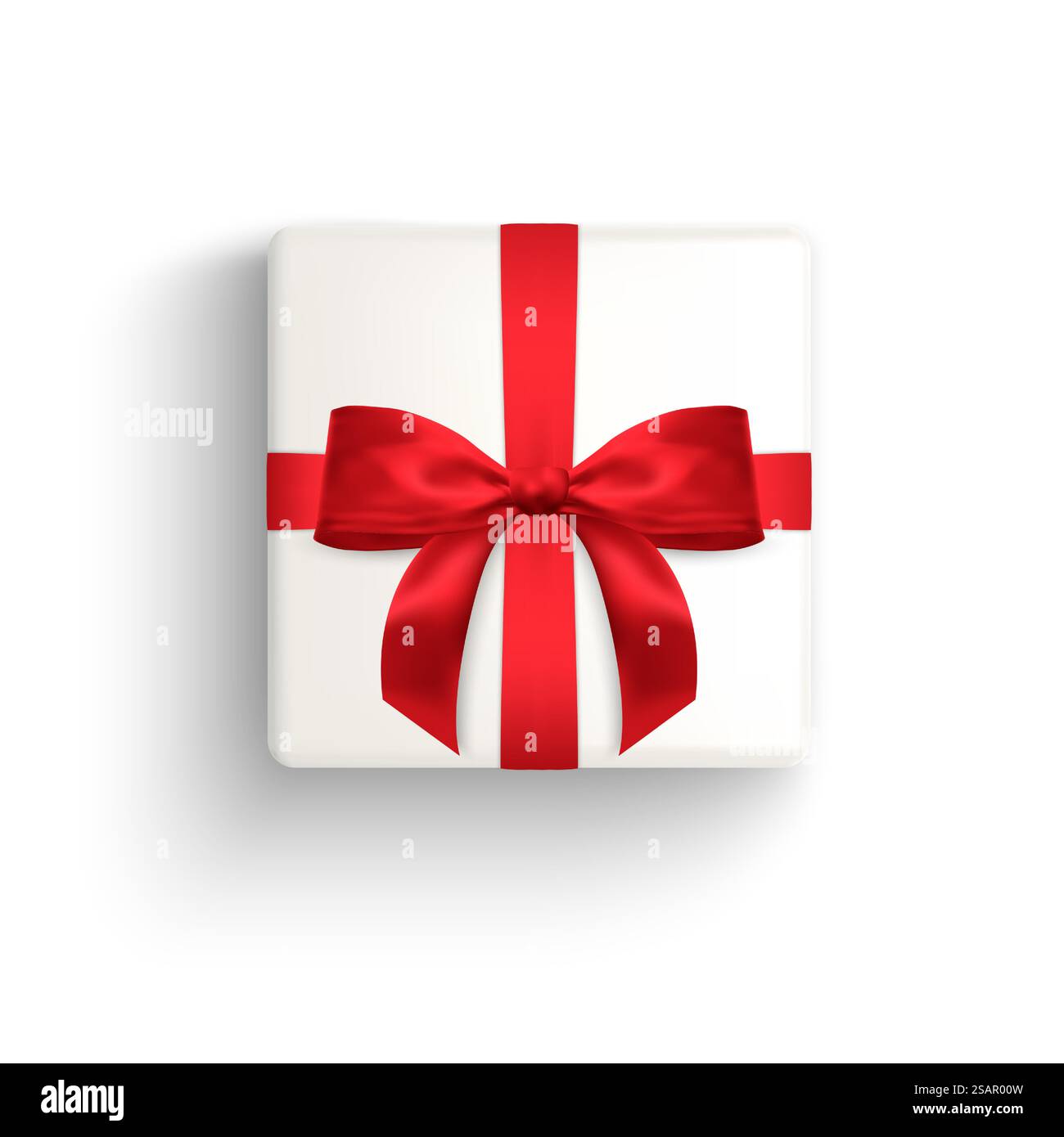Realistic gift box, decorative present isolated on white background ...