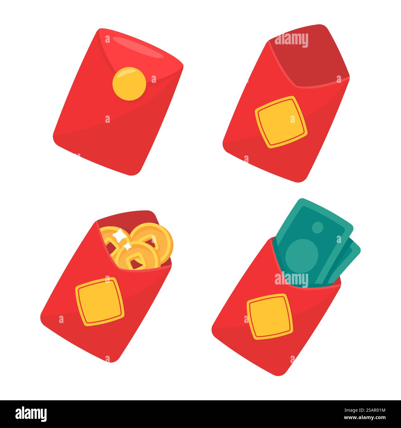 Chinese red money envelope For giving as a gift to children during ...