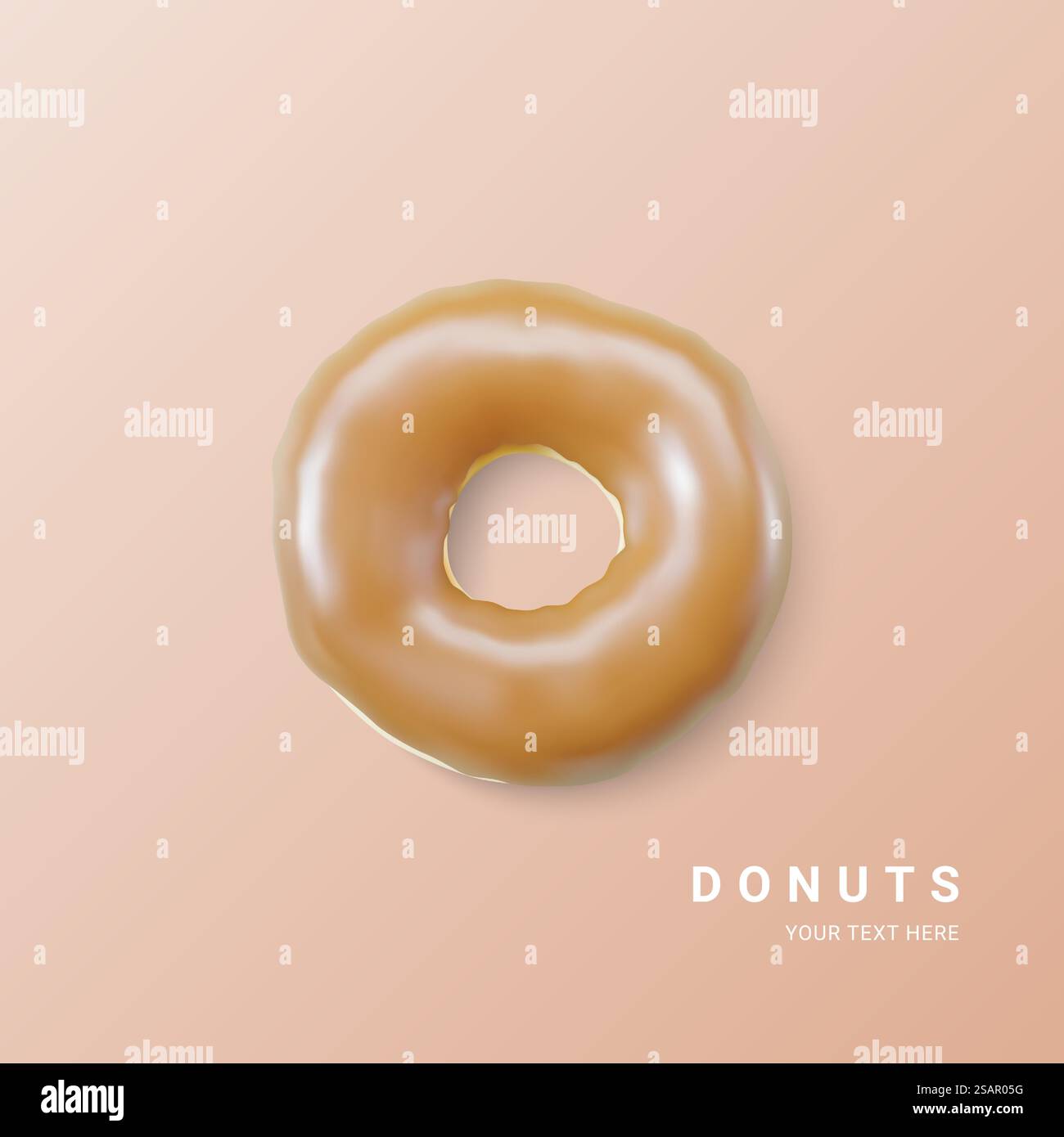 Brown donut isolated on light background. Colorful chocolate donuts. Various glazed doughnuts ...