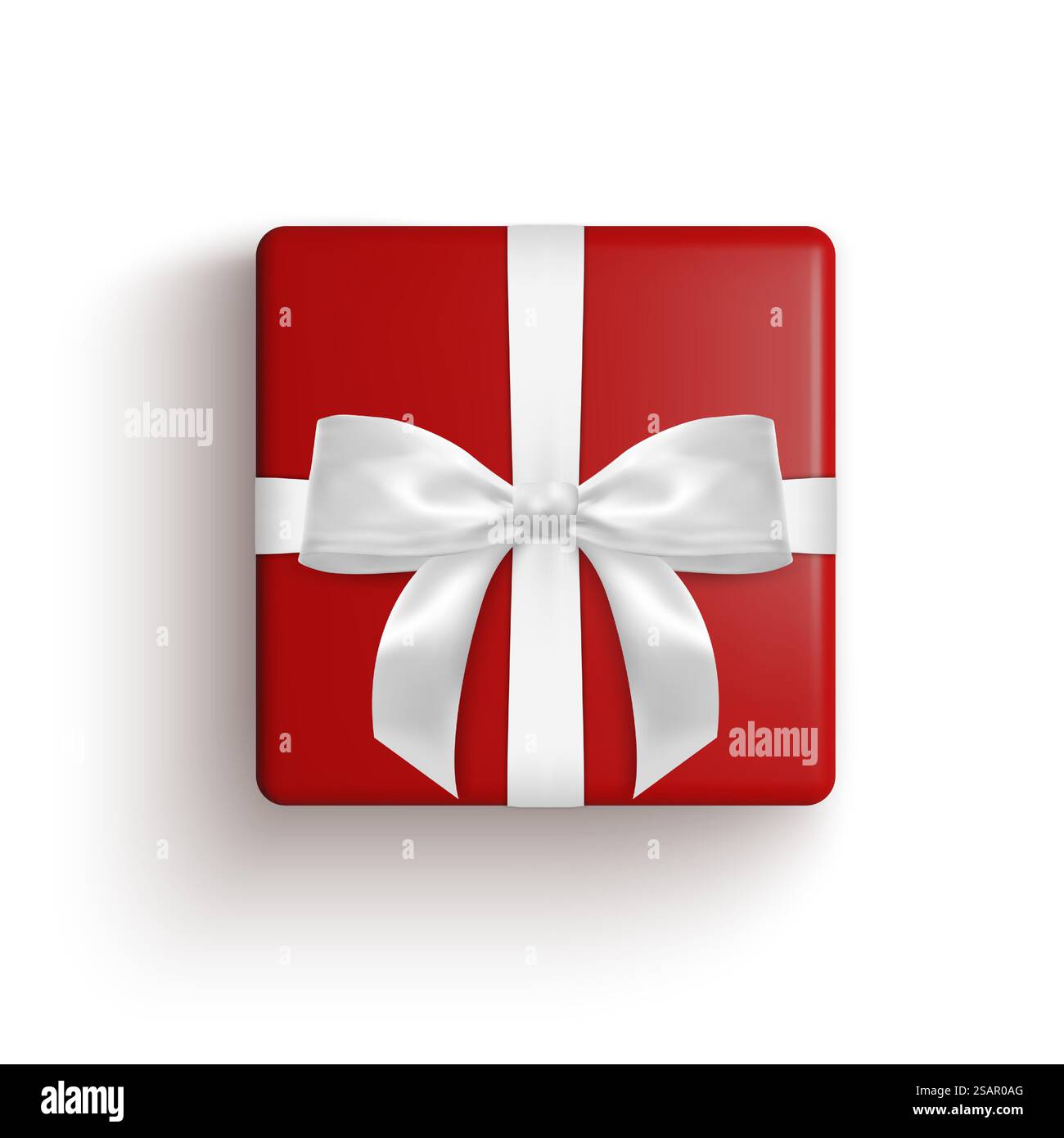 Realistic gift box, decorative present isolated on white background ...