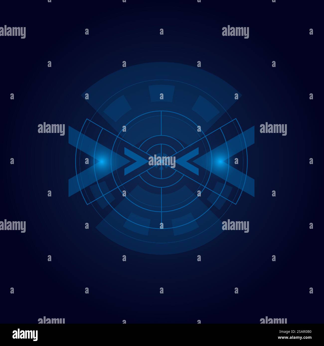 Hud futuristic element isolated on dark background. Abstract virtual ...