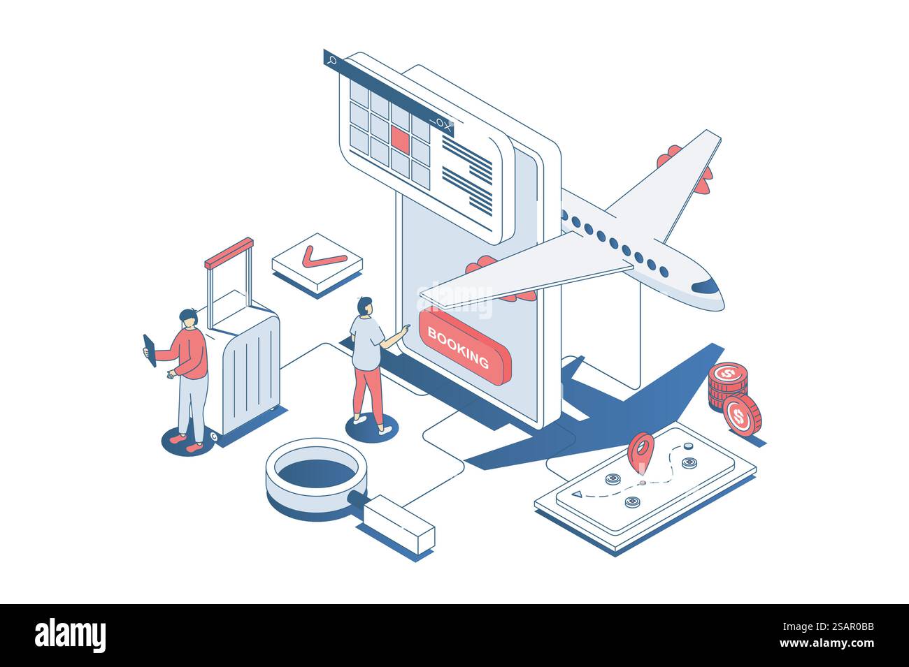 Booking flight concept in Cut Out Stock Images & Pictures - Alamy