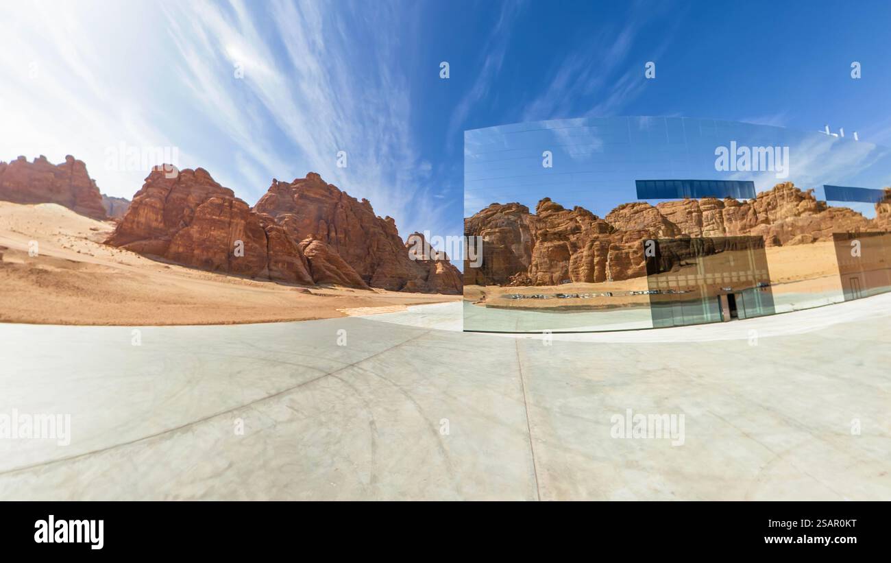 Hegra, Al-Ula,Saudi Arabia,Jan 5, 2025:facade of Maraya Concert Hall ...