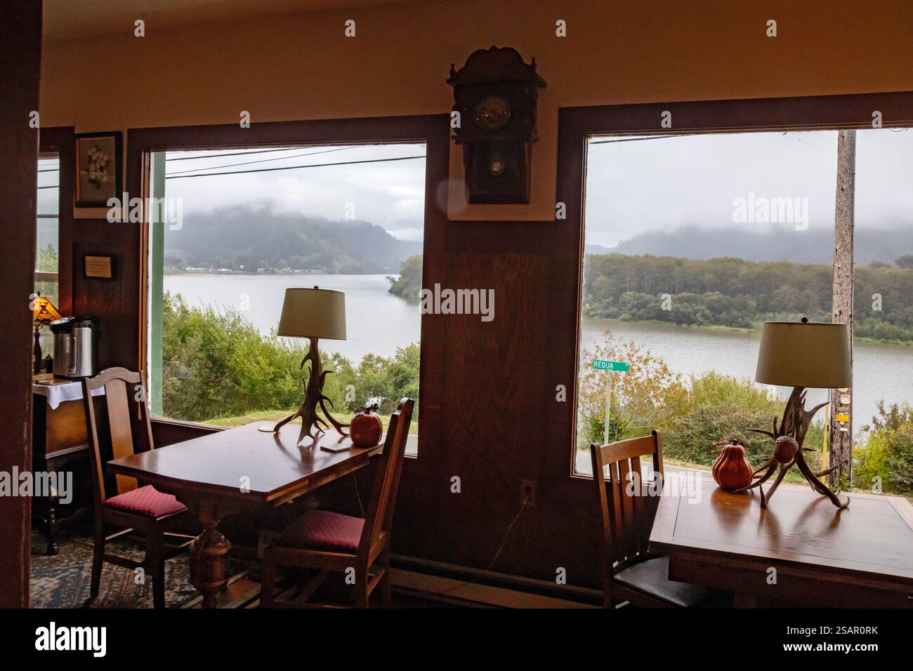 Klamath, California - The dining room at the Requa Inn, a historic ...