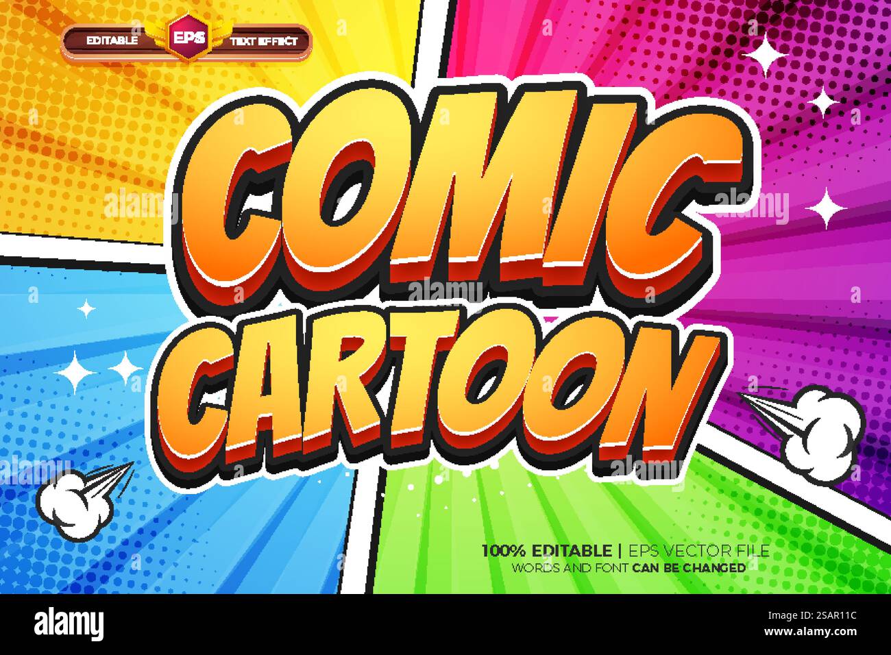 Super Comic Cartoon editable text effect logo template Stock Vector Image & Art - Alamy