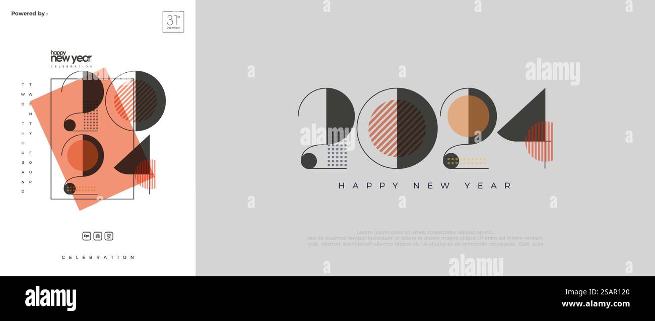 Unique vector number 2024. With unique and classic numbers. Premium ...