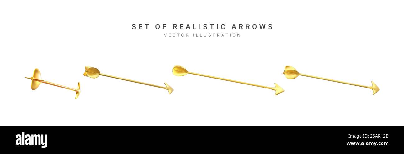 Set of realistic arrows. Vector illustration Stock Vector Image & Art ...