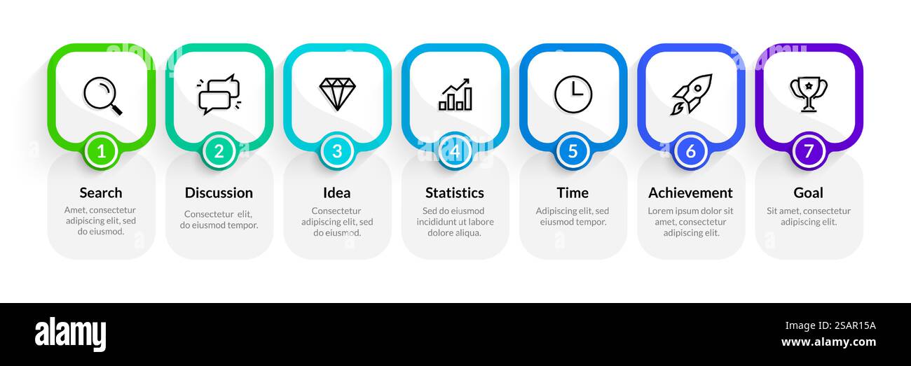 Process diagram. Flowchart graphic template, evolution sequence ...