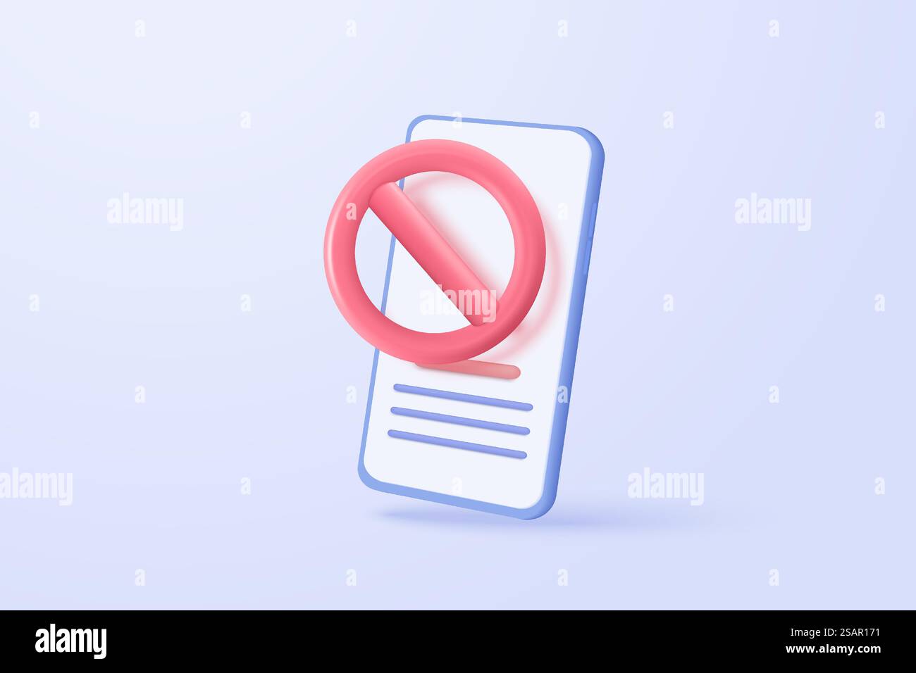 3D vector social media with video and photo gallery on mobile phone ...