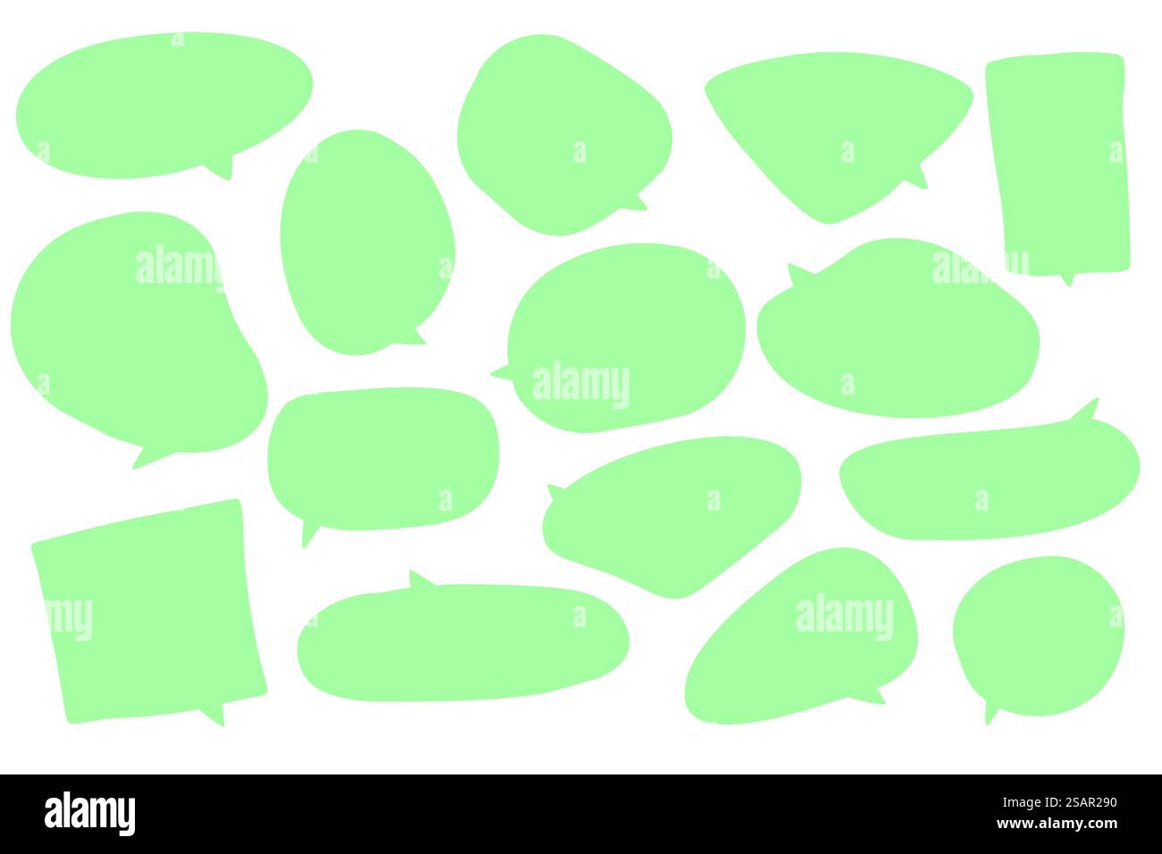 Chat bubble shapes. Comic empty message balloons, communication blank speech balloons ...