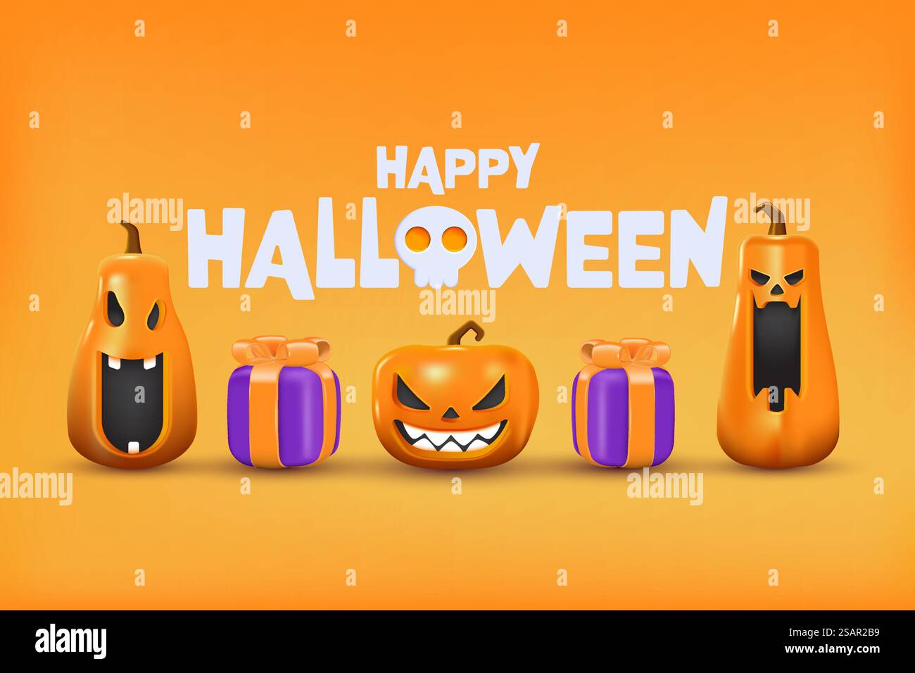 Autumn banner text happy Stock Vector Images - Alamy