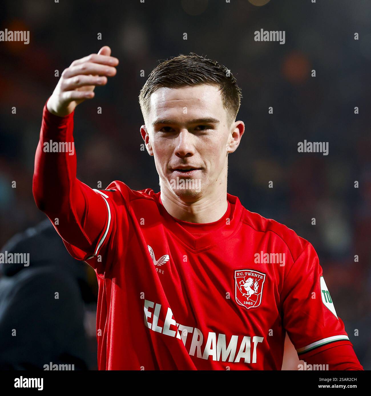 ENSCHEDE - Daan Rots of FC Twente celebrates victory during the UEFA ...