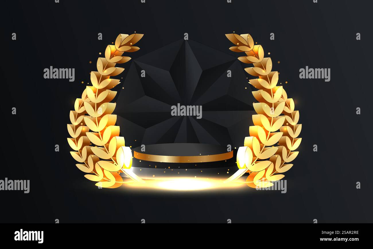 Abstract golden award background with light rays Stock Vector Image ...