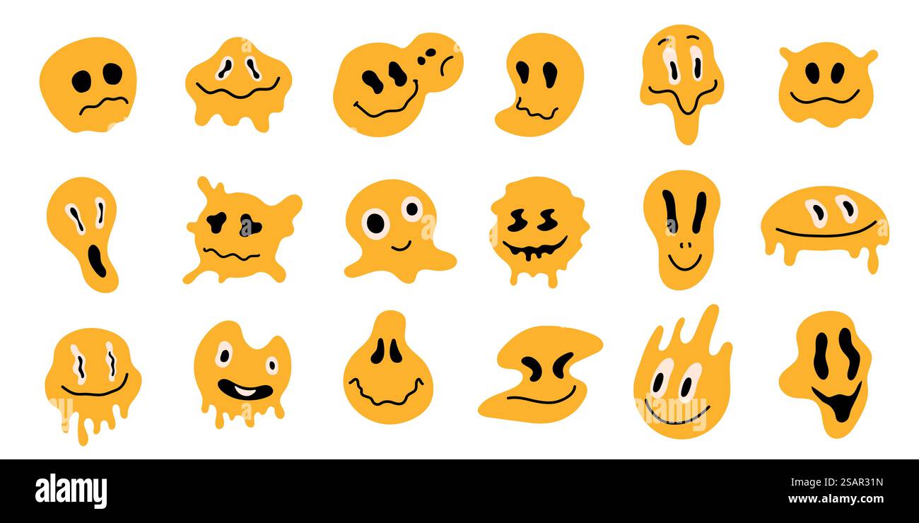 Melting face emoji vector hi-res stock photography and images - Alamy