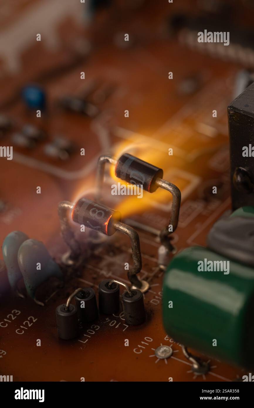 Electrical Failures Leading to Fire Risks Stock Photo - Alamy