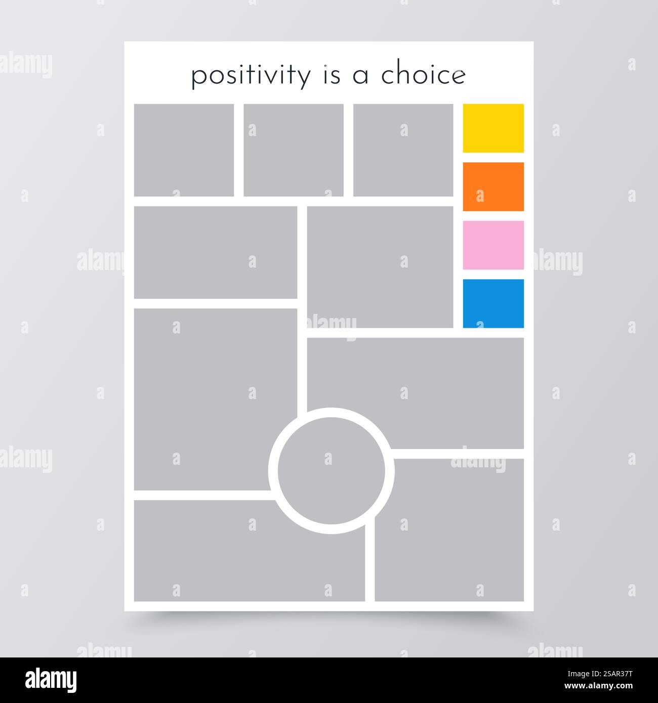 Moodboard layout. Collage template. Mood board background. Montage ...