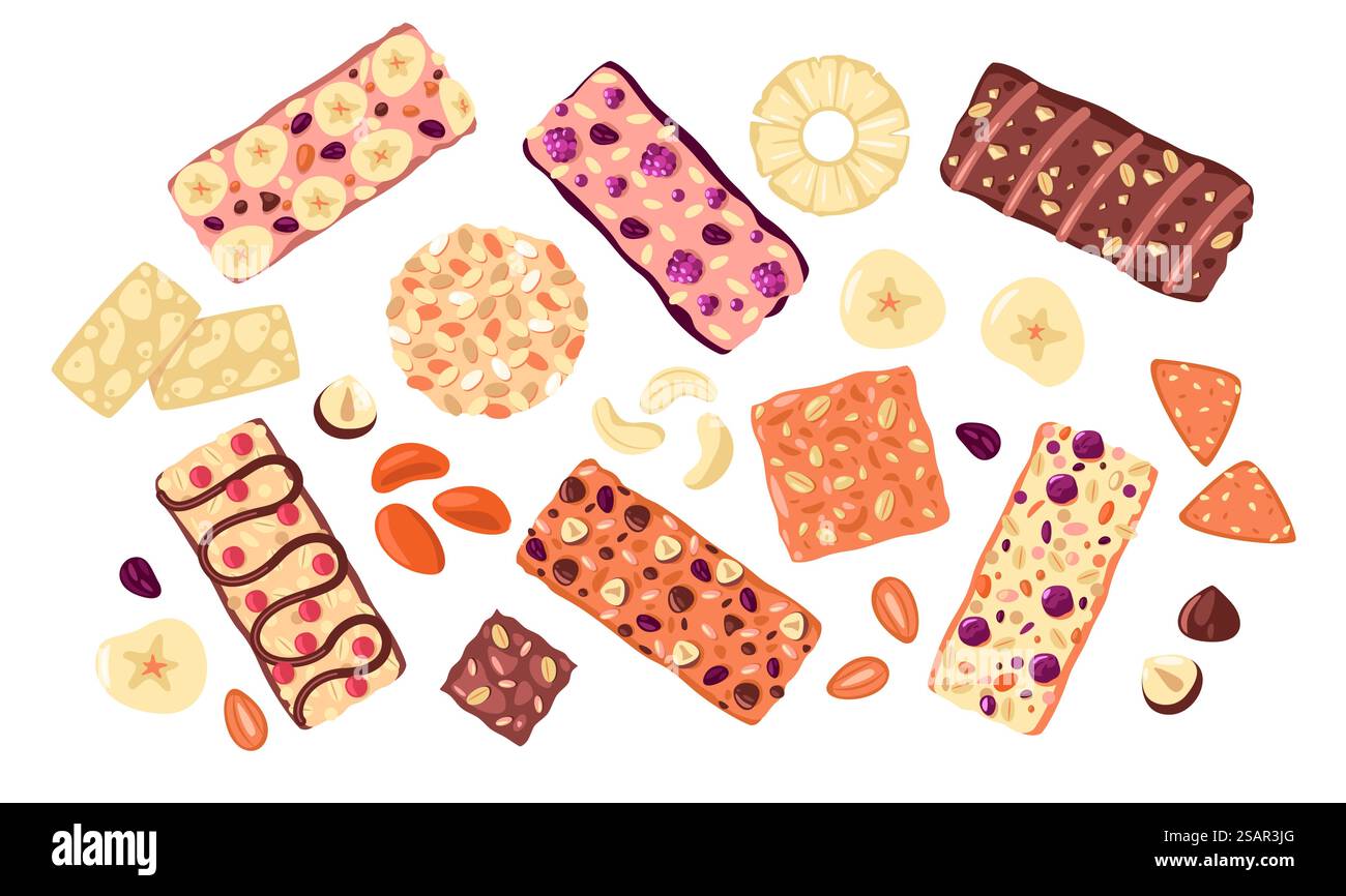 Healthy snaks. Natural food snacks with healthy vegetarian ingredients ...