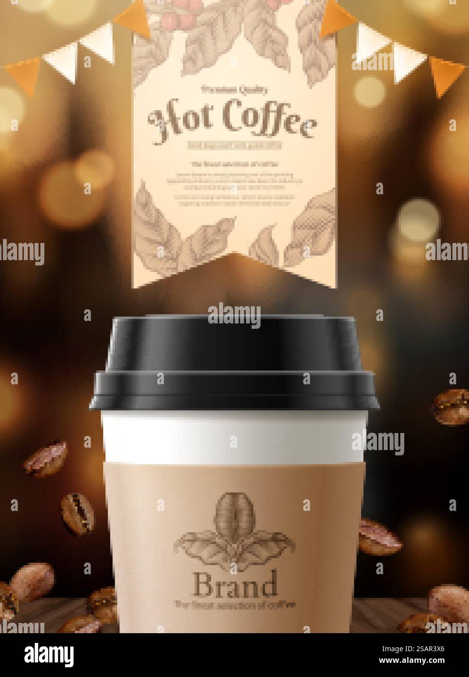 Black coffee banner ads Stock Vector Images - Alamy