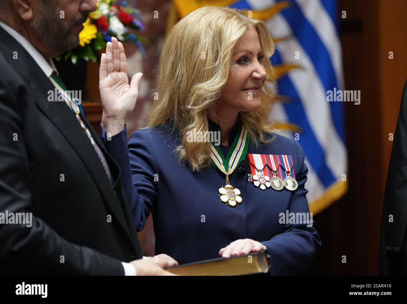 Victoria, Canada. 30th Jan, 2025. Wendy Cocchia is sworn in as British ...