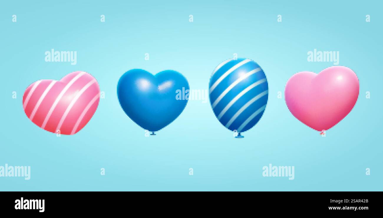 Four heart shapes Stock Vector Images - Alamy