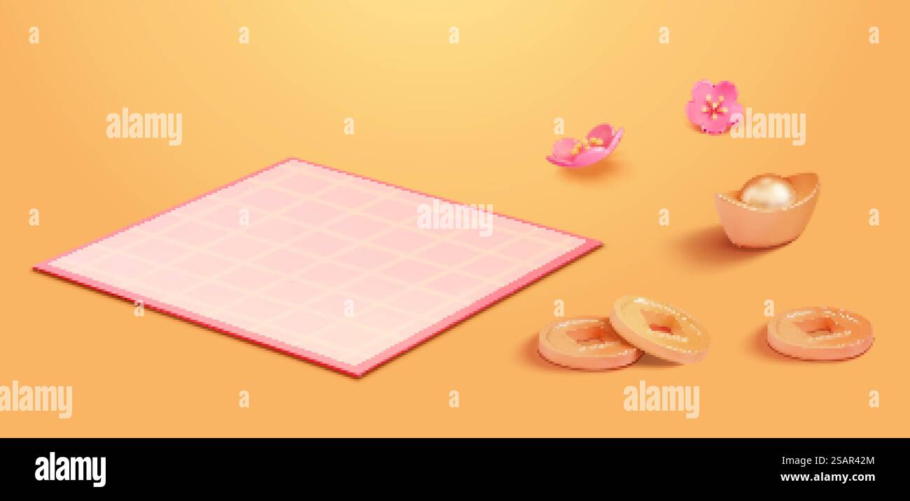 3D Asia spring elements Stock Vector Image & Art - Alamy