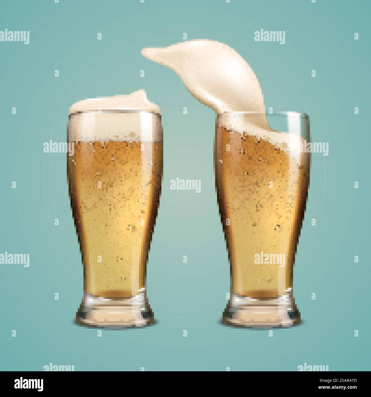Glass beer wheat on Stock Vector Images - Alamy