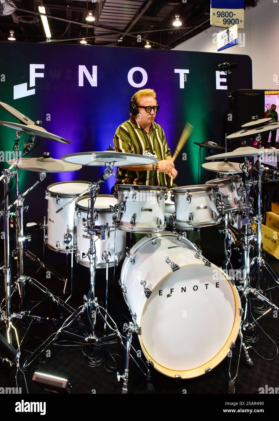 Anaheim, California, January 24, 2025 - Pat Patrillo demonstrating ...