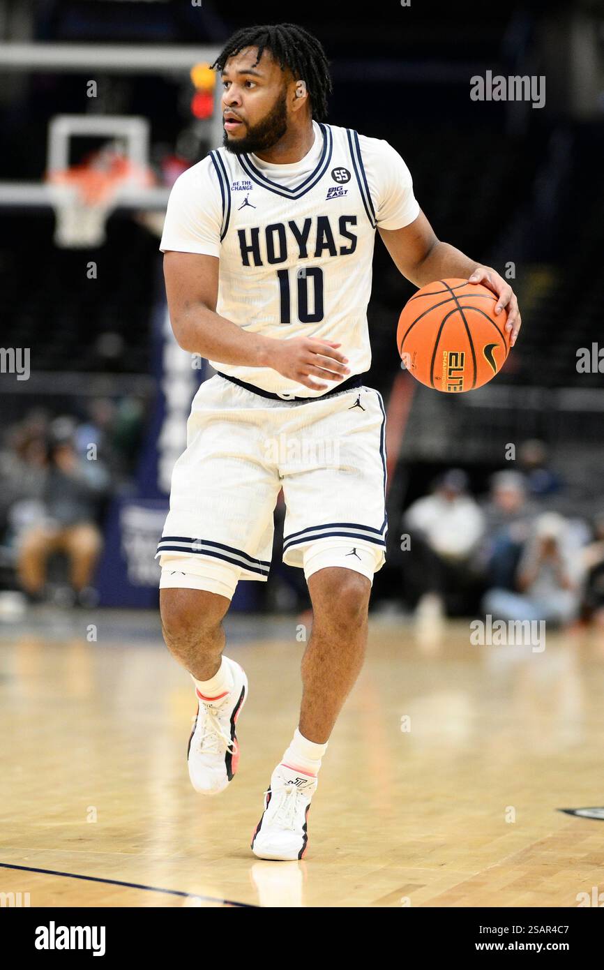 Georgetown guard Jayden Epps (10) in action during the first half of an ...