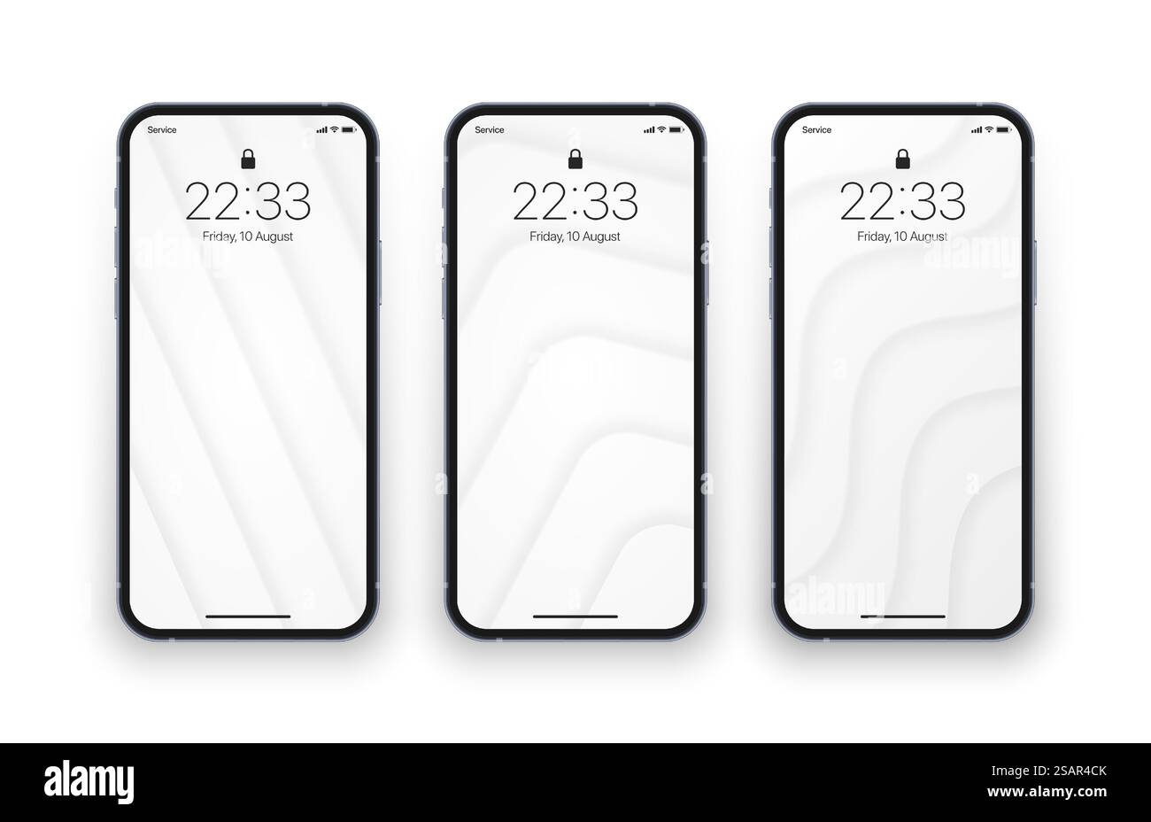 Various 3D Layered Skeuomorph Dynamic Structure Light Wallpapers Set On ...