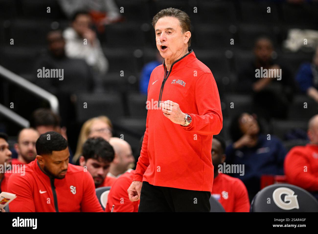 St. John's head coach Rick Pitino in action during the first half of an ...