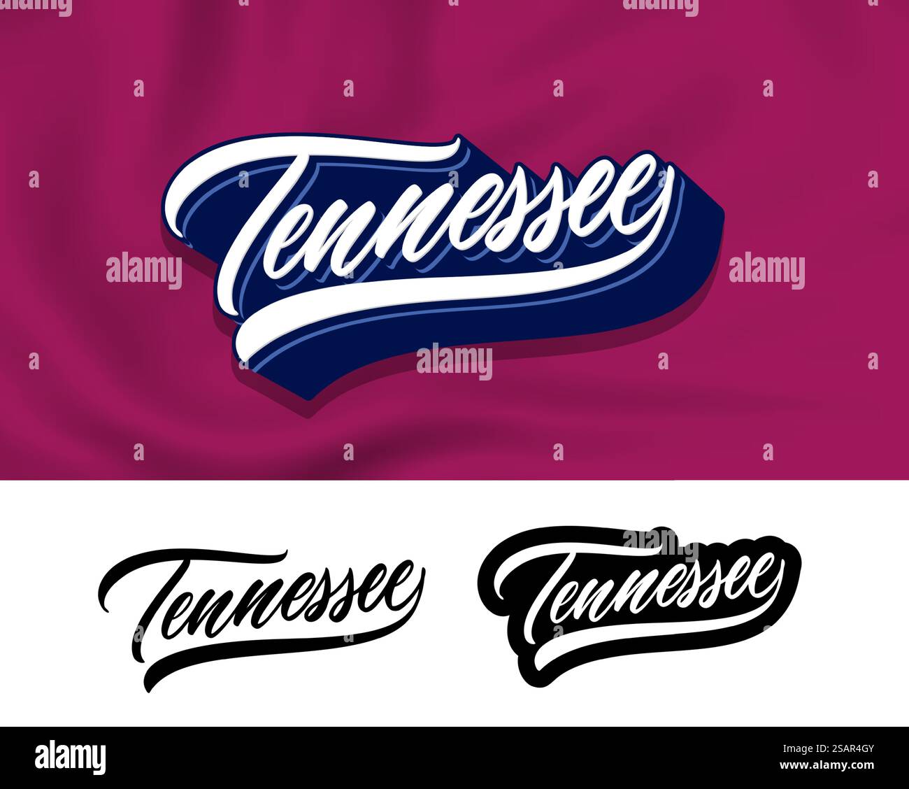 Tennessee hand lettering design. Modern calligraphy. Vector ...