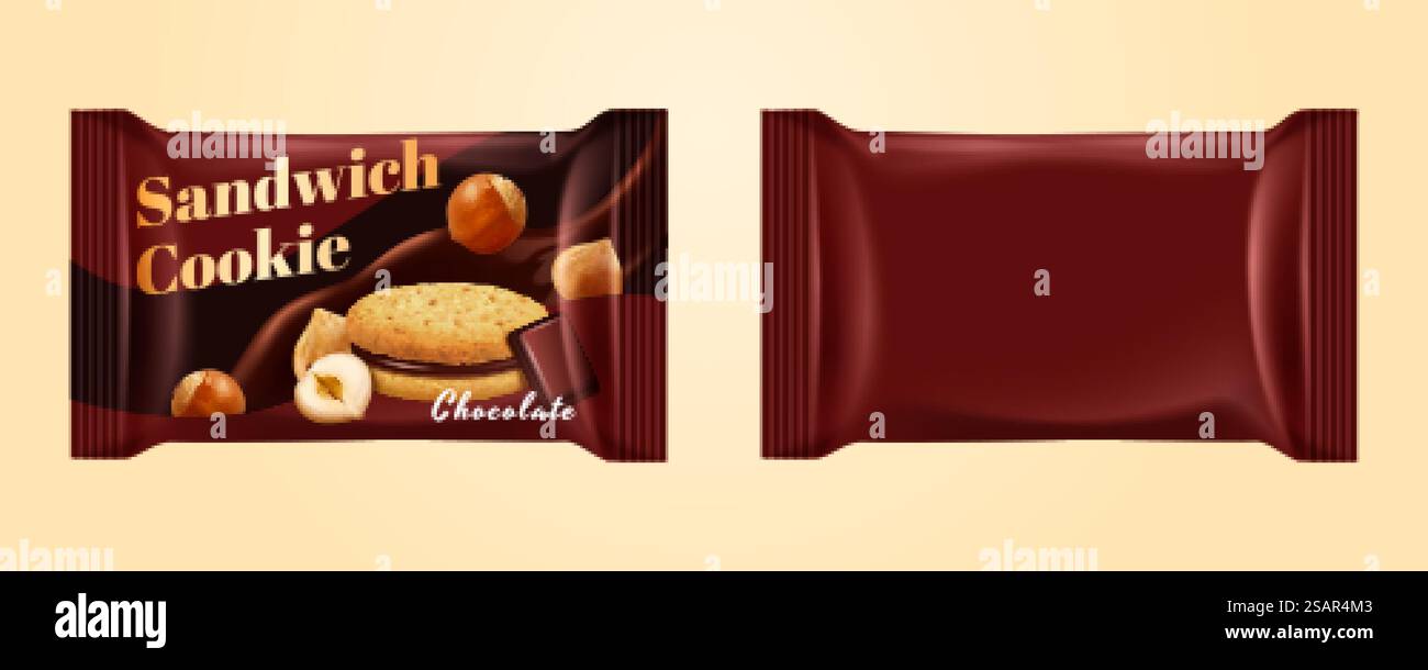 Chocolate cookie package Stock Vector Image & Art - Alamy