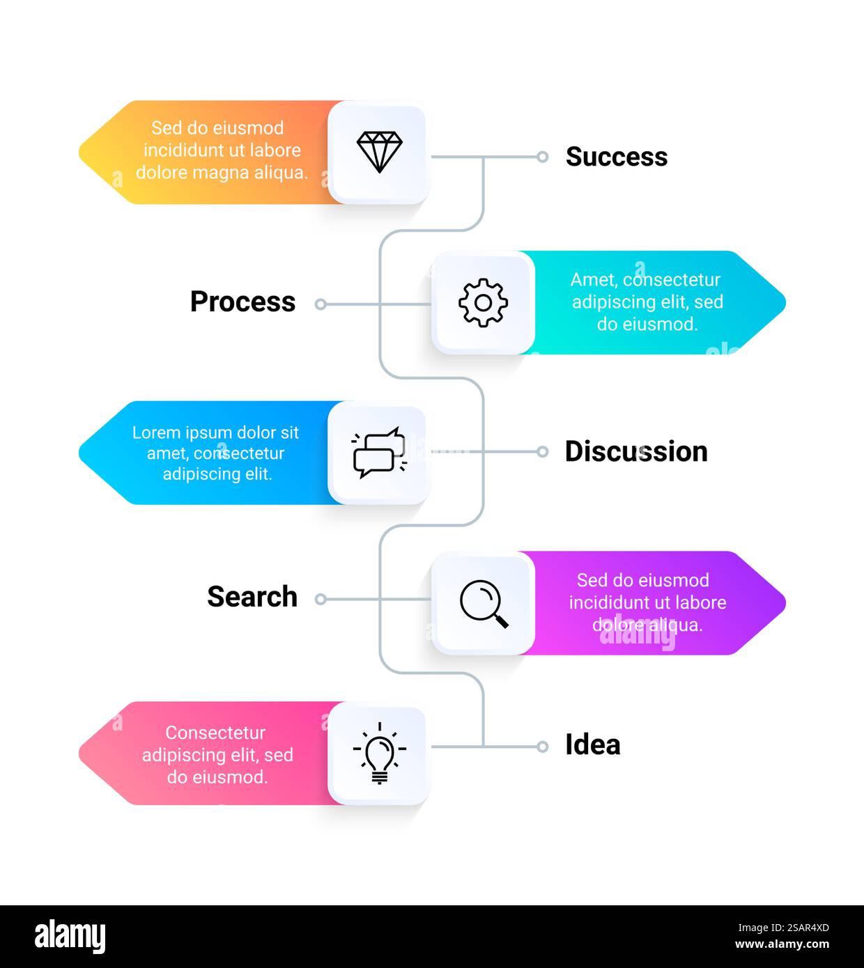 Flowchart. Timeline business infographic template, workflow and option ...