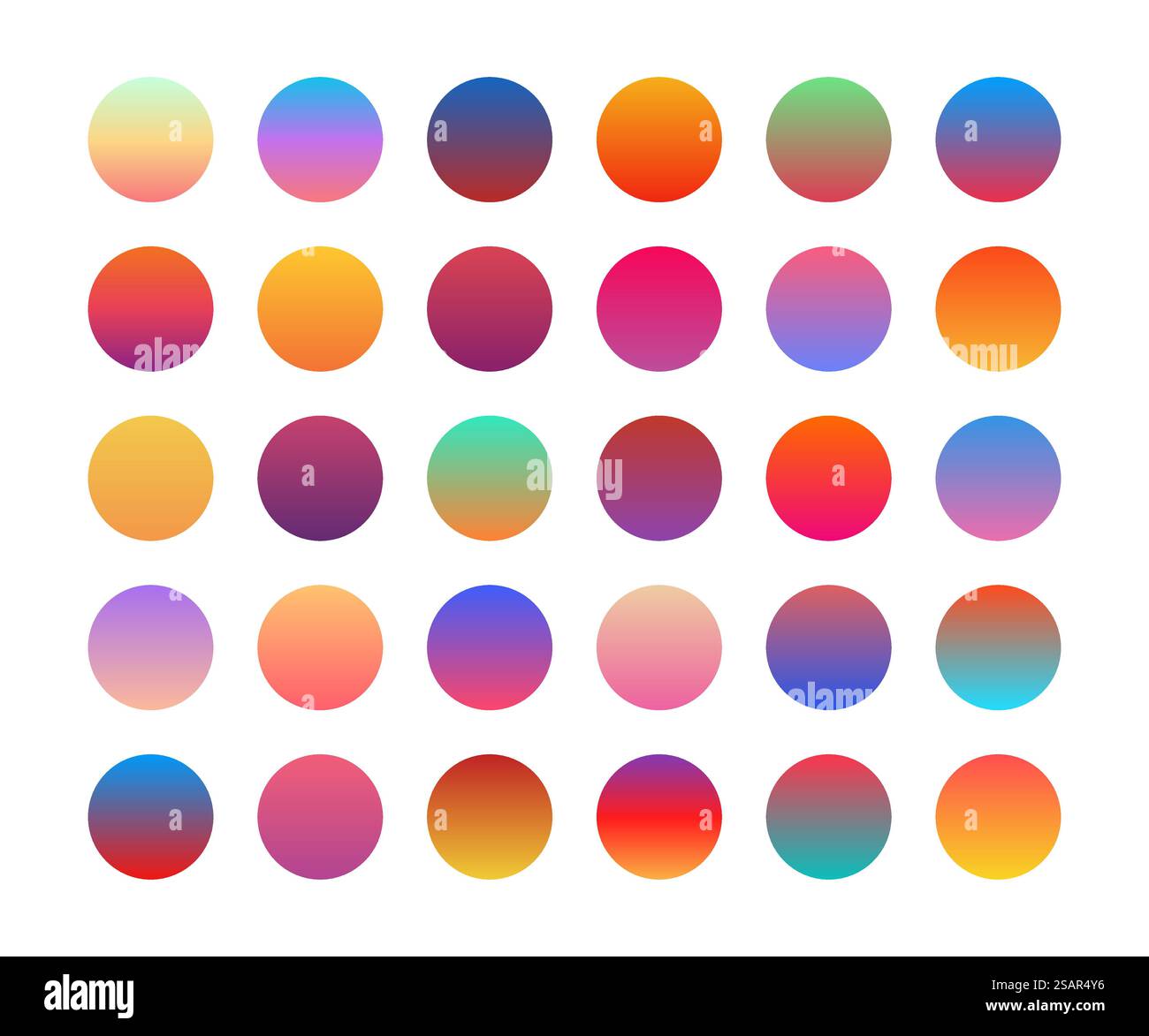 Bright Vibrant Set Of Gradients Background Vector Isolated Web Templates Mobile Application