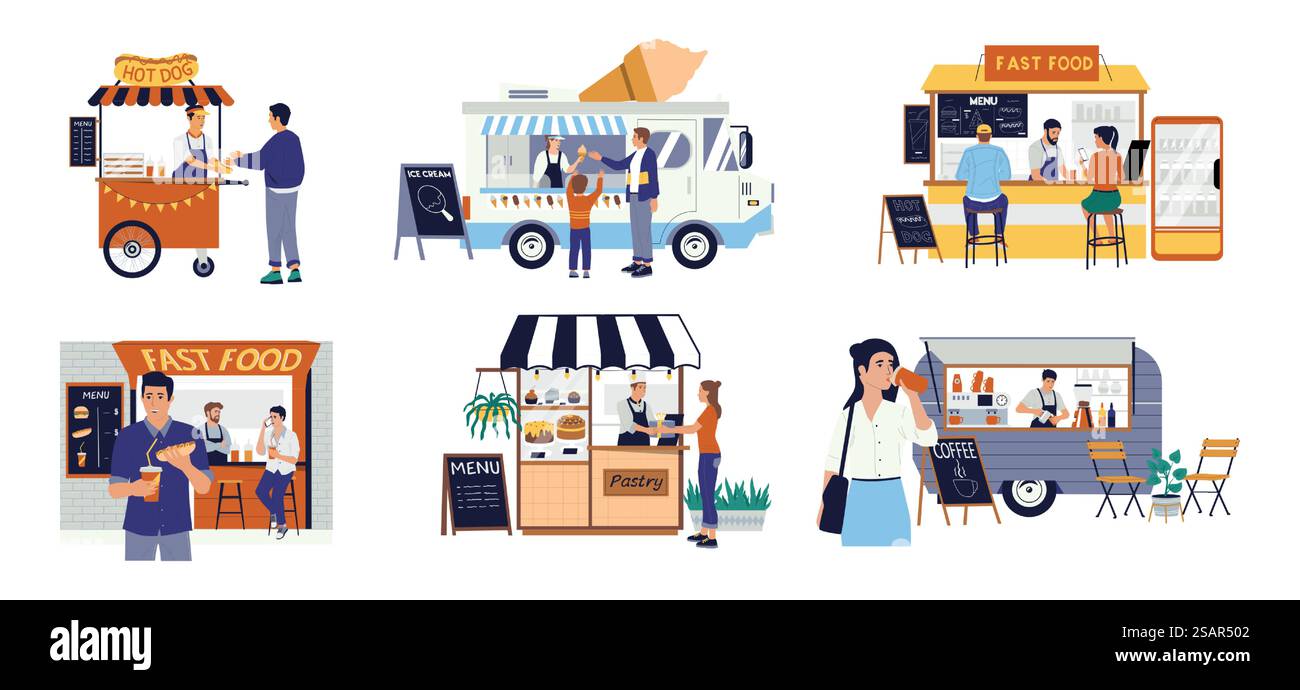 Store front in small Stock Vector Images - Alamy