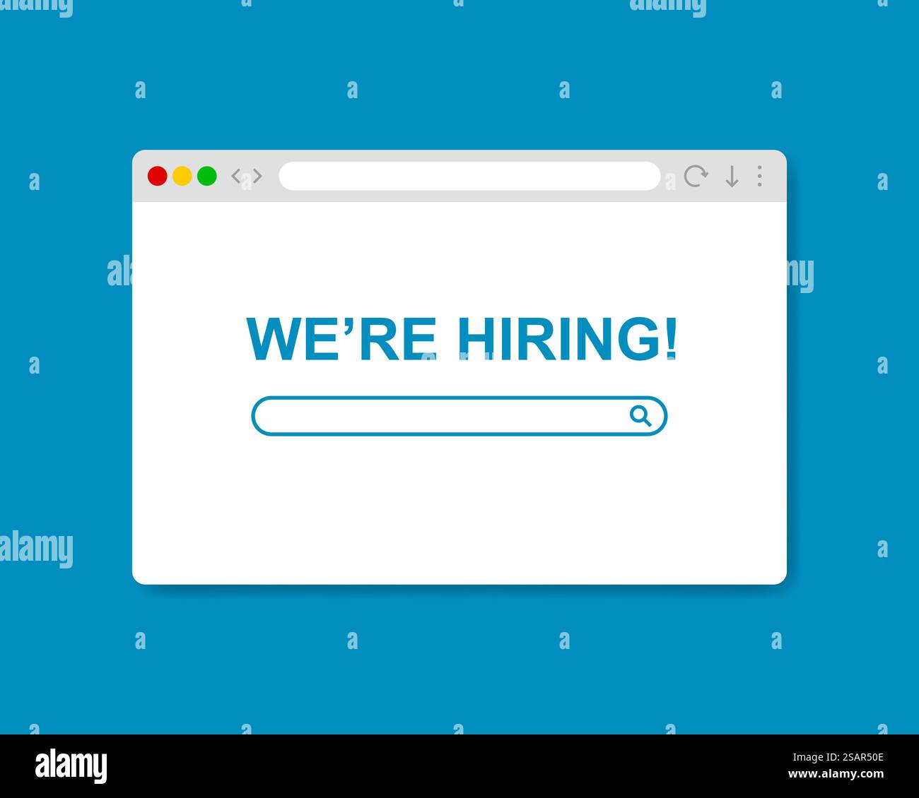 We’re hiring borwser window. Employee vacancy announcement. Business ...