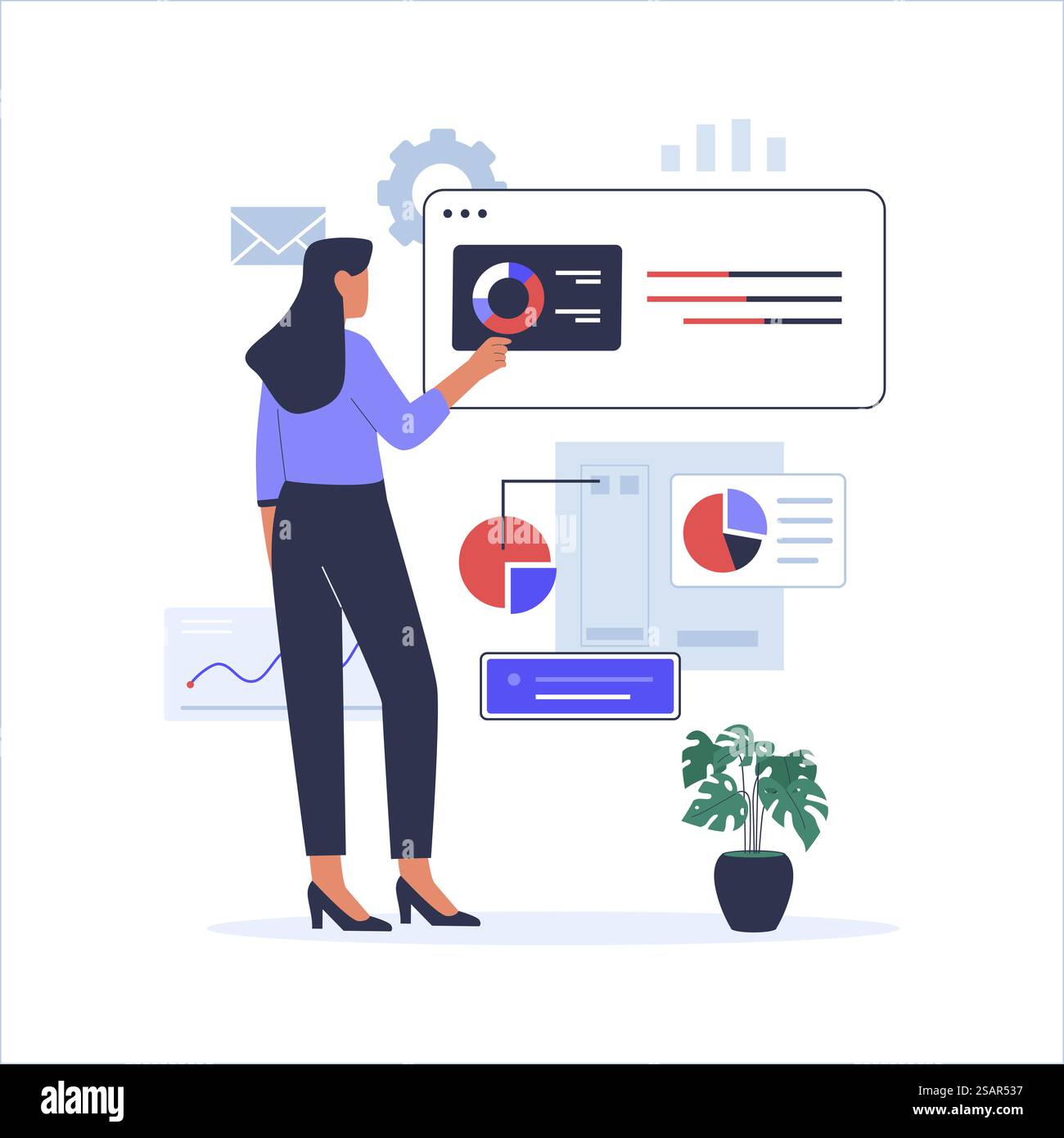 Business analysis concept illustration. Data analysis for business ... Business analysis concept illustration. Data analysis for business ...