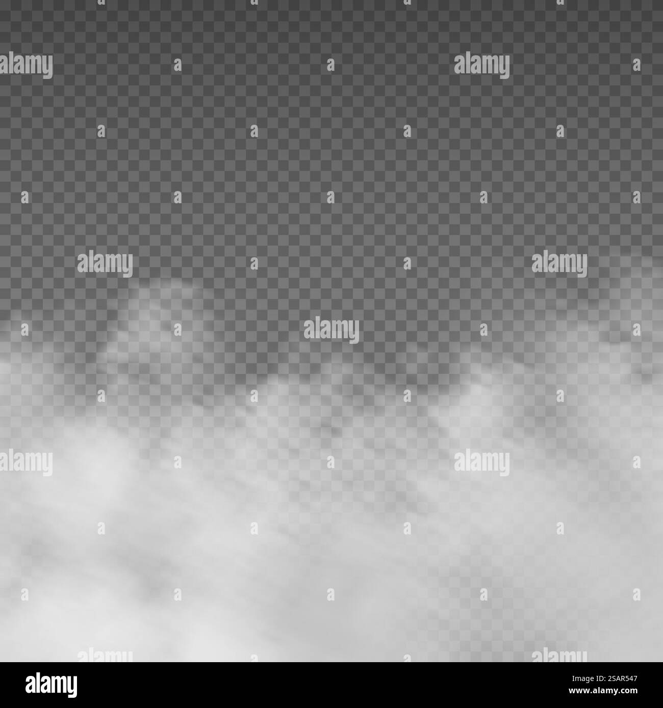 Smoke effect. Realistic white mist. Rising steam or gas on transparent ...