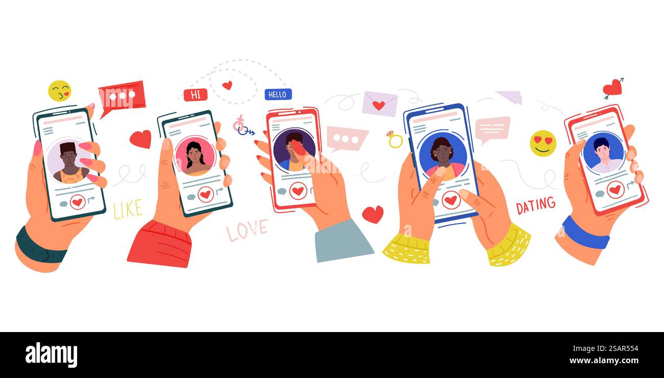 Online dating profile man Stock Vector Images - Alamy