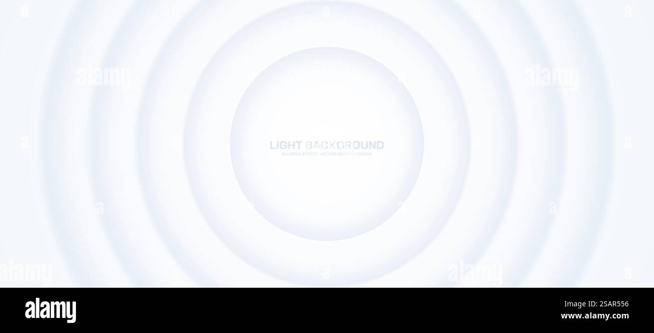 Pulsating Blurred Circles Vector Vibrant Dynamic White Wide Abstract Background. Interplay of ...