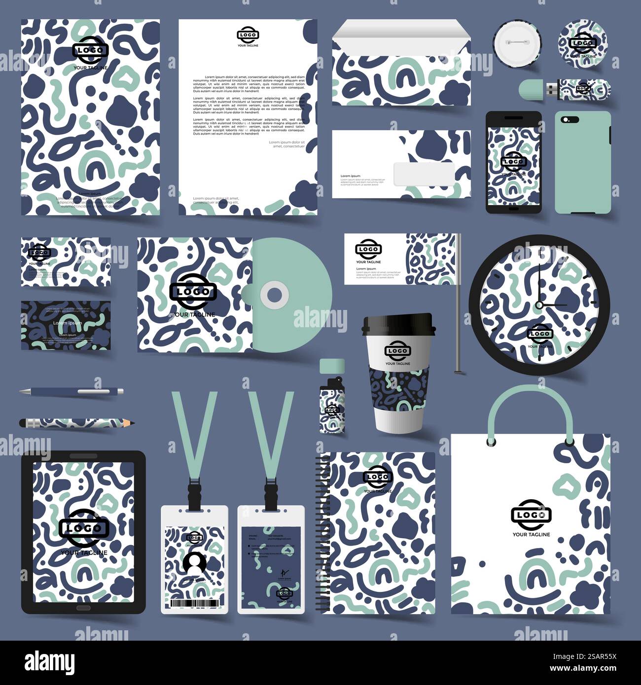 Stationery design set in vector format Stock Vector Image & Art - Alamy