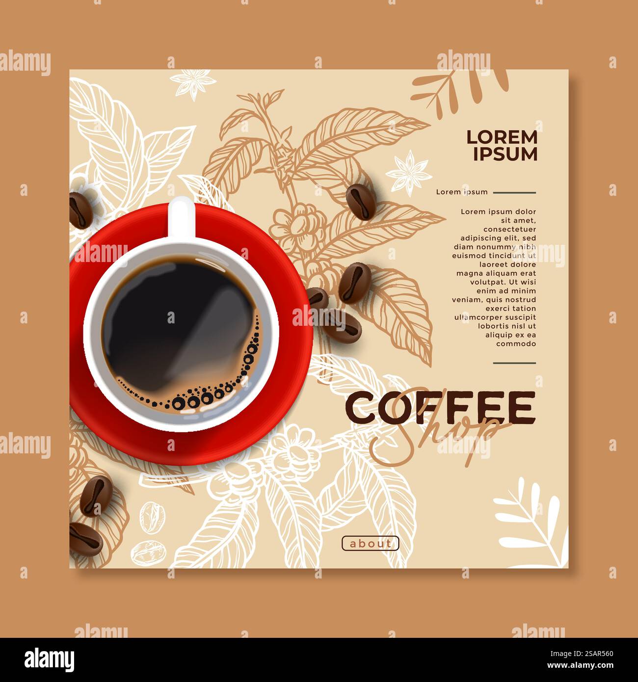 Coffee advertisement poster Stock Vector Images - Alamy