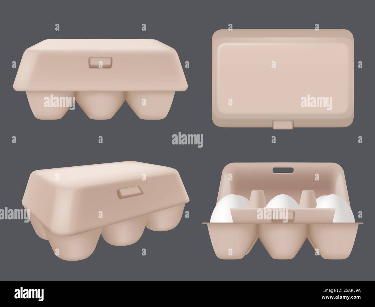 Eggs packages. Cardboard containers for eggs tray for food plastic ...