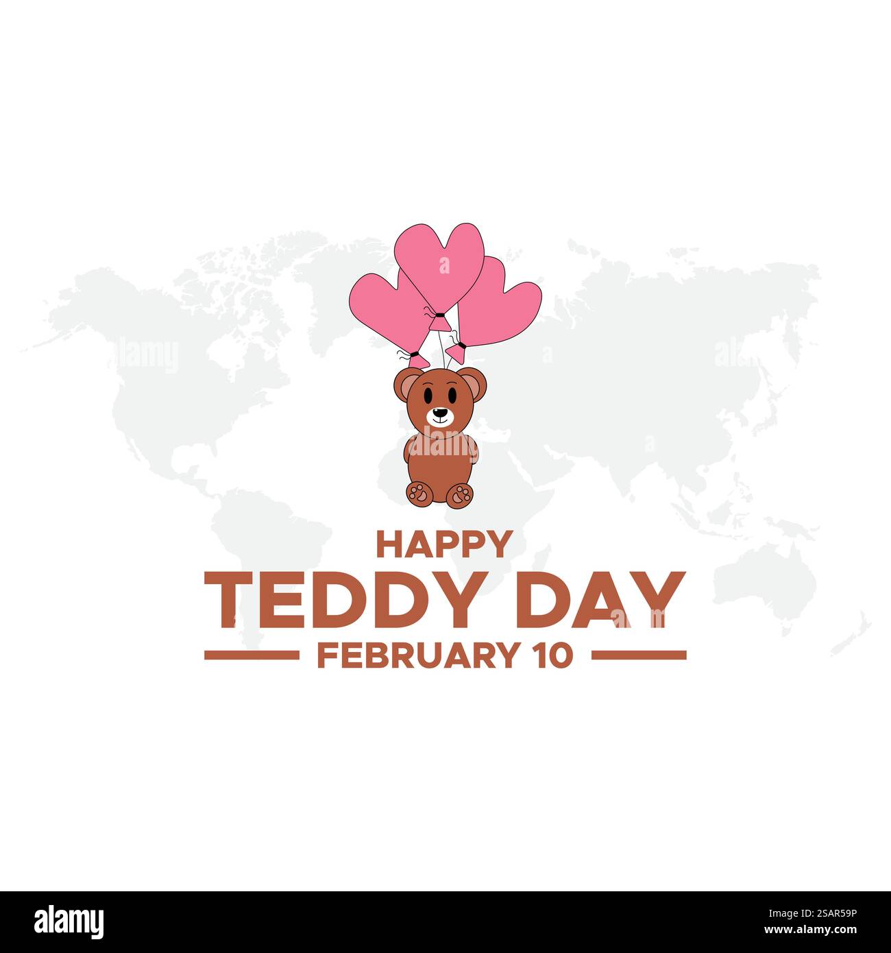 Happy Teddy Day Post and Greeting Card. 10 February - Teddy Day of ...