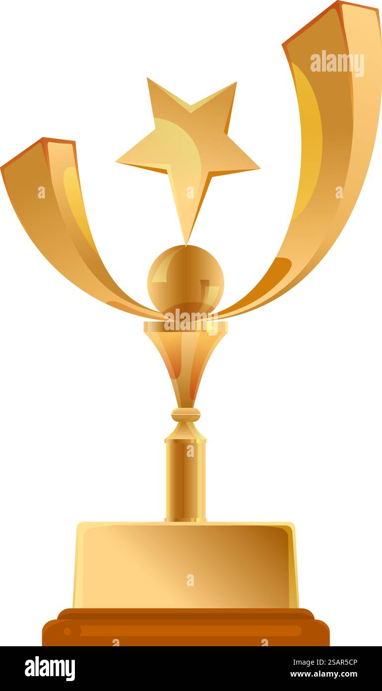 Golden prize. Winner reward. Sport trophy award isolated on white ...