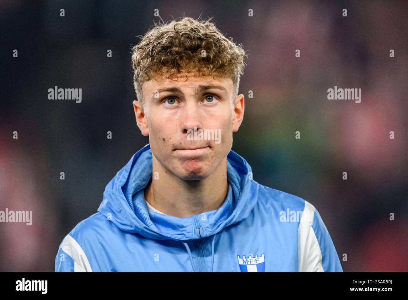 Prague, Czech Republic. 30th Jan, 2025. 250130 Hugo Bolin of Malmö FF ...