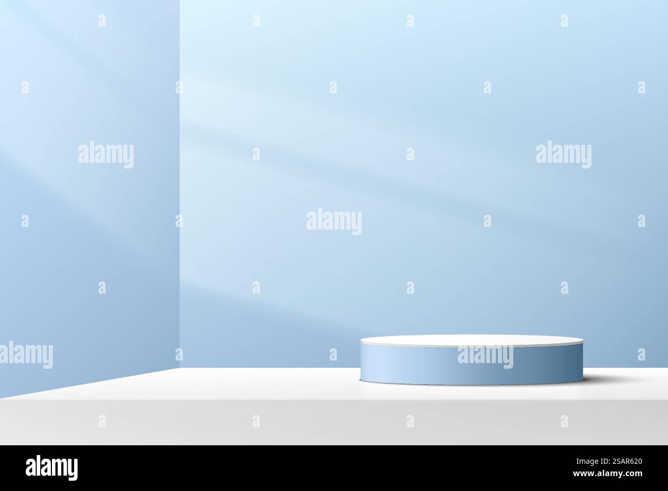 Empty square platform blue Stock Vector Images - Alamy