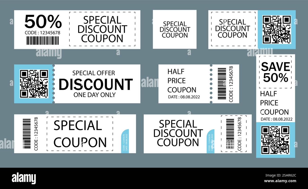 Free vector special offers promo vouchers templates set Stock Vector ...