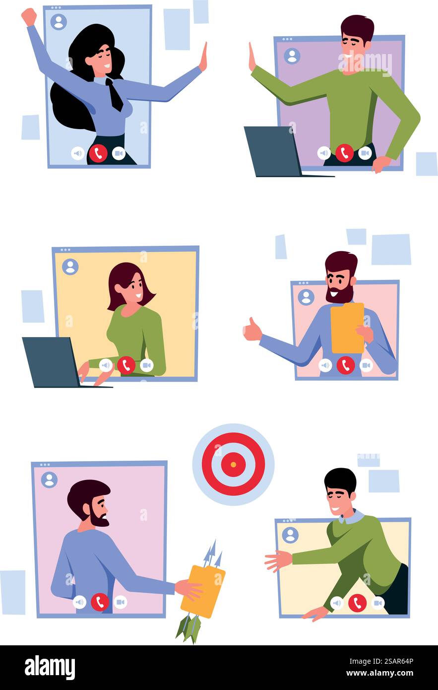 Remote work. Team online communication project management internet ...